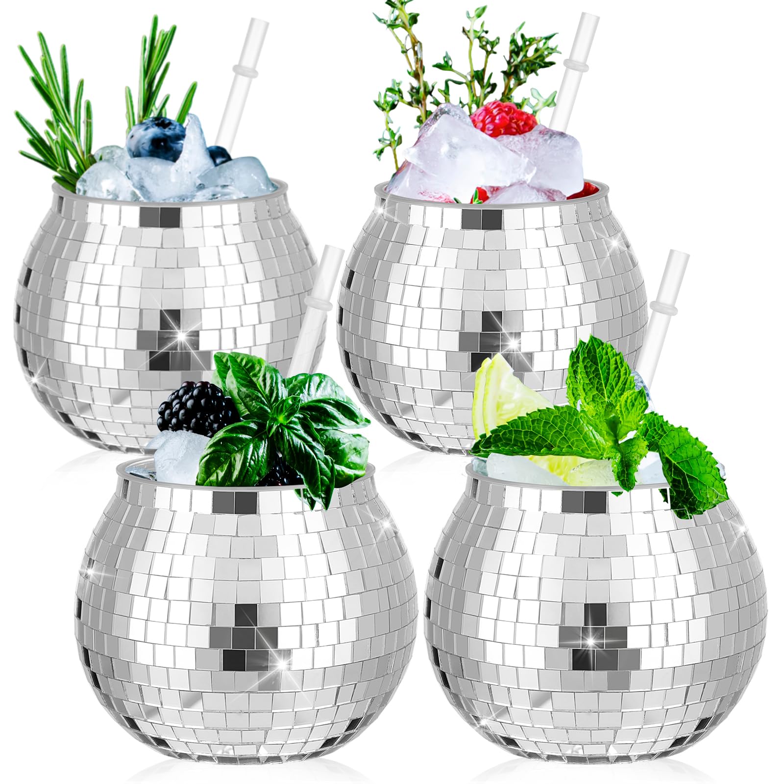 Amazon.com: FoldTier 4 Pcs Disco New Year's Eve Decorations Disco Ball ...
