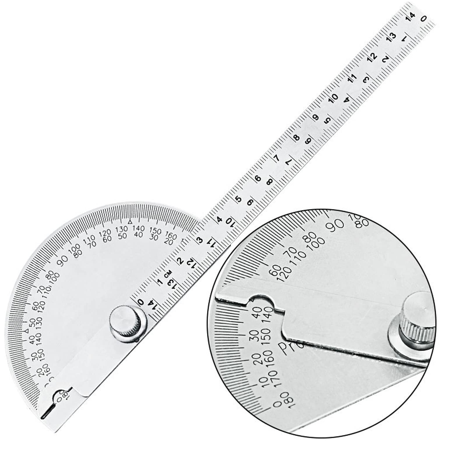 Catelves Winkelmesser Edelstahl 0-180 Grad Goniometer,Winkel Gradmesser ...