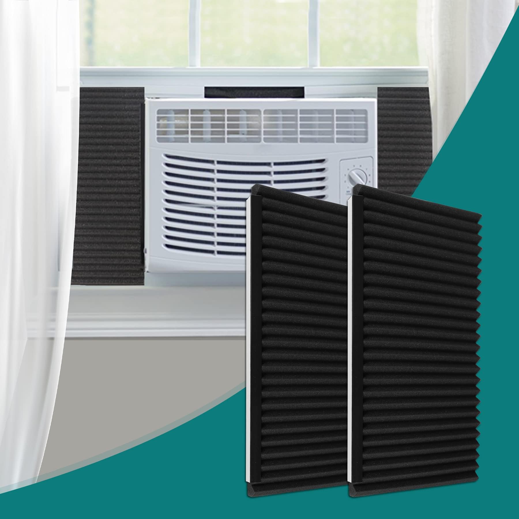 Amazon.com: Window Ac Side Panels,2 Pack Window Air Conditioner Side ...
