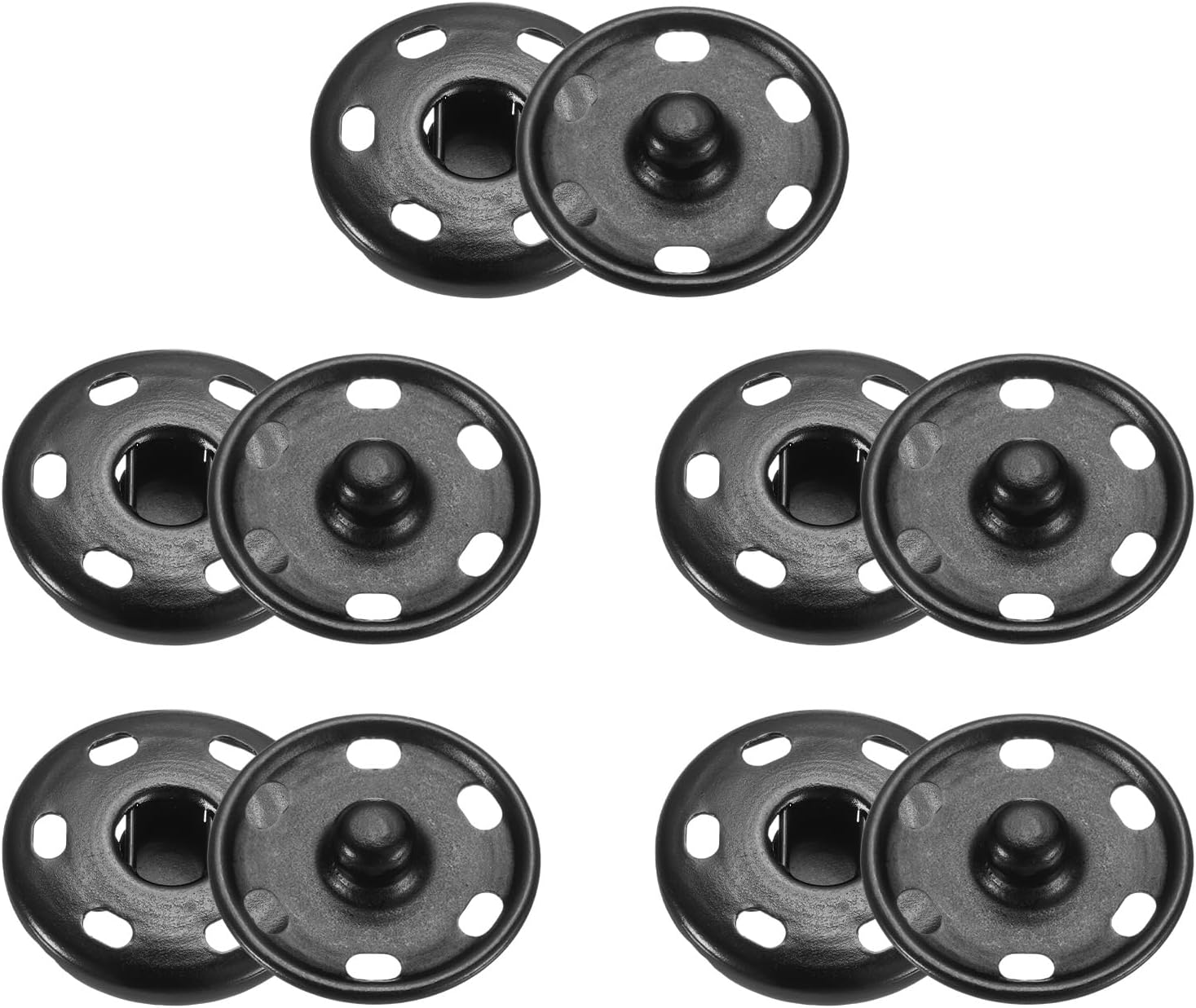 Amazon.com: HARFINGTON 5 Set Sew-on Snap Buttons 21mm Metal Snap ...