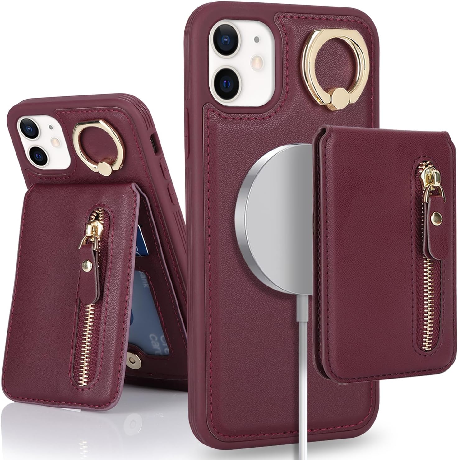 Amazon.com: DEYHU for iPhone 12 Mini Phone case with Card Holder with ...