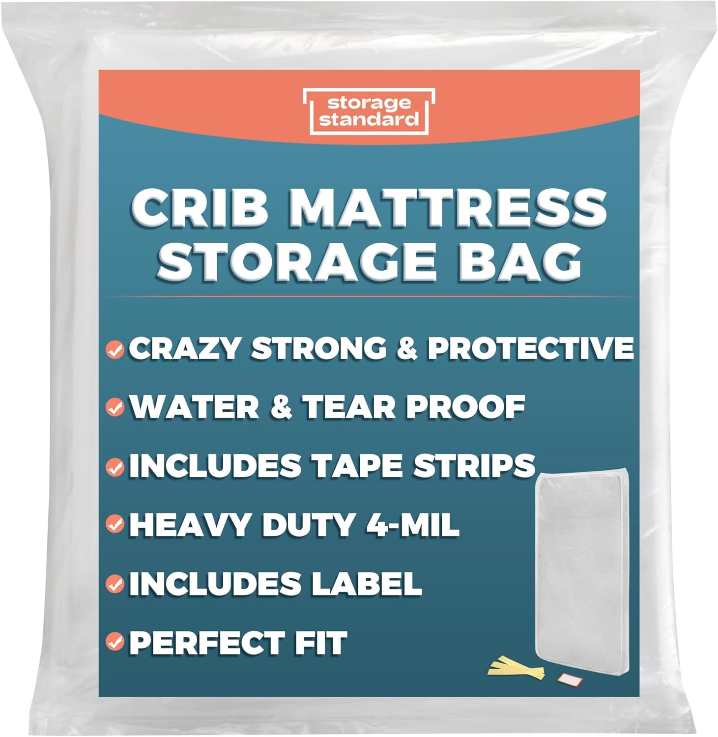 Amazon.com: Storage Standard Crib Mattress Storage Bag - Waterproof ...