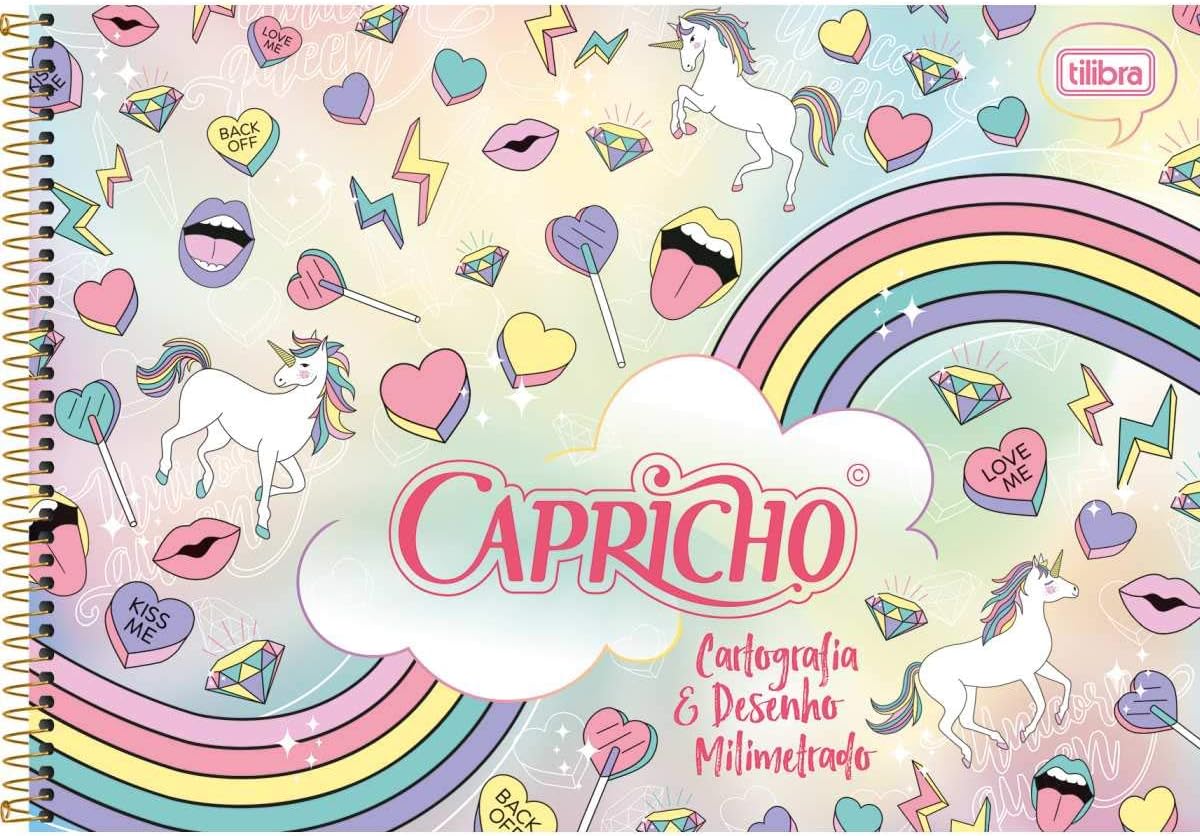 Caderno Desenho Capricho, Tilibra, Pacote com 4 Cadernos, Capas ...