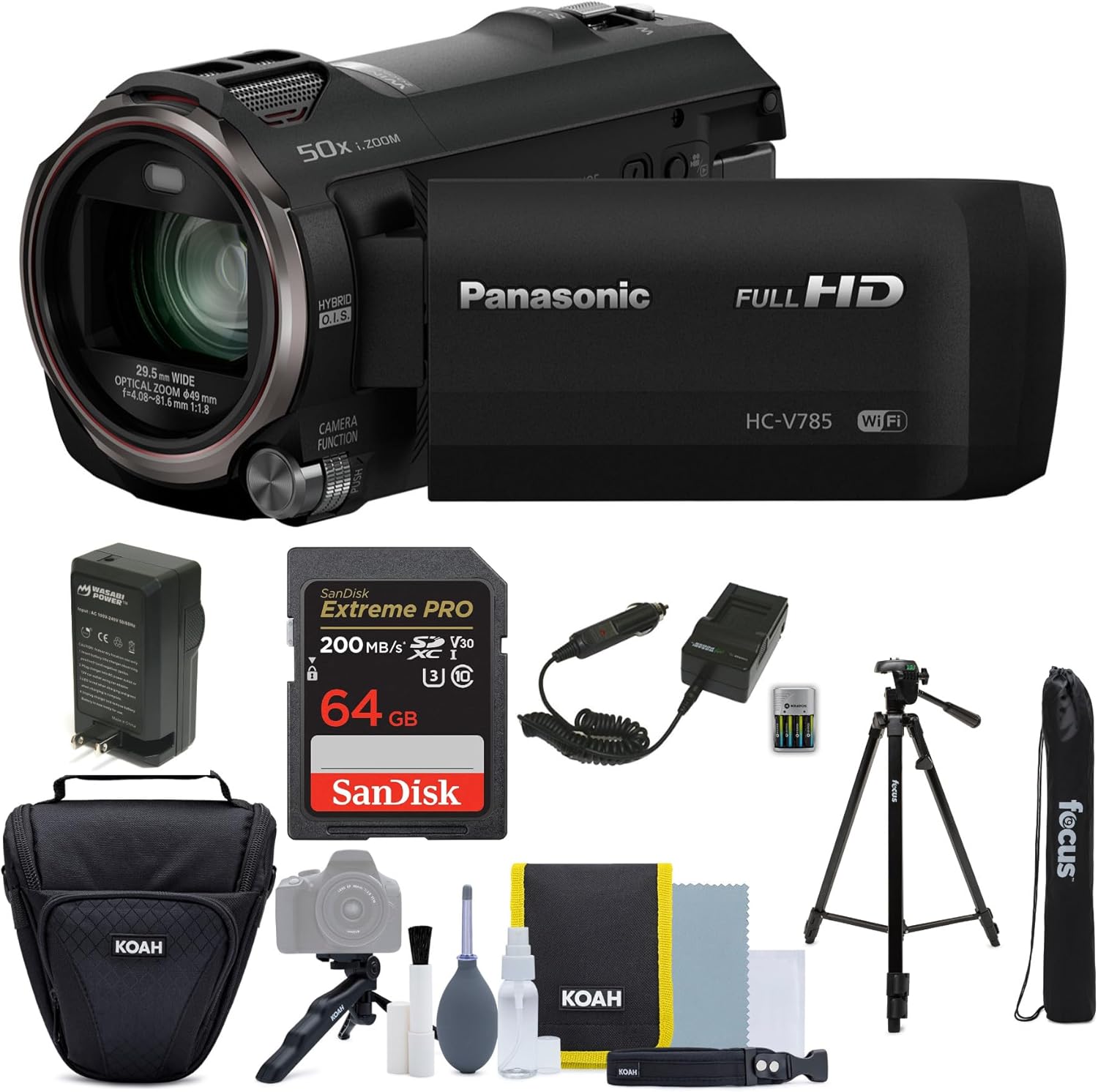 Amazon.com : Panasonic HC-V785K Full HD Video Camera Camcorder Bundle ...