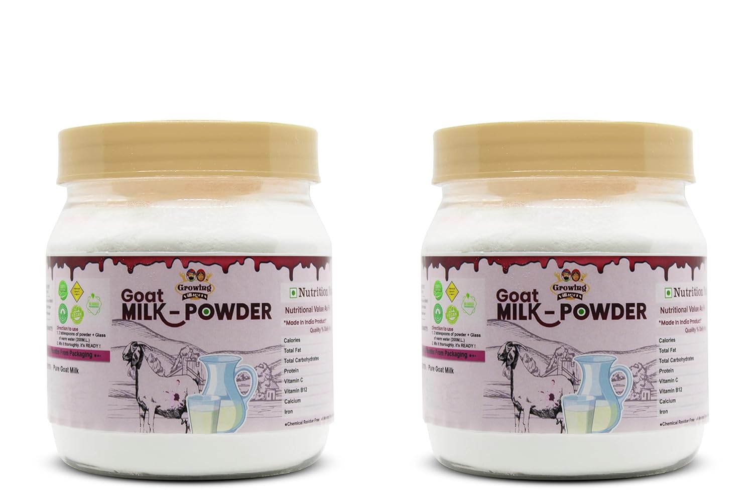 Amazon.com : Growing Villagers Organic Goat Milk Powder | Grass Fed ...