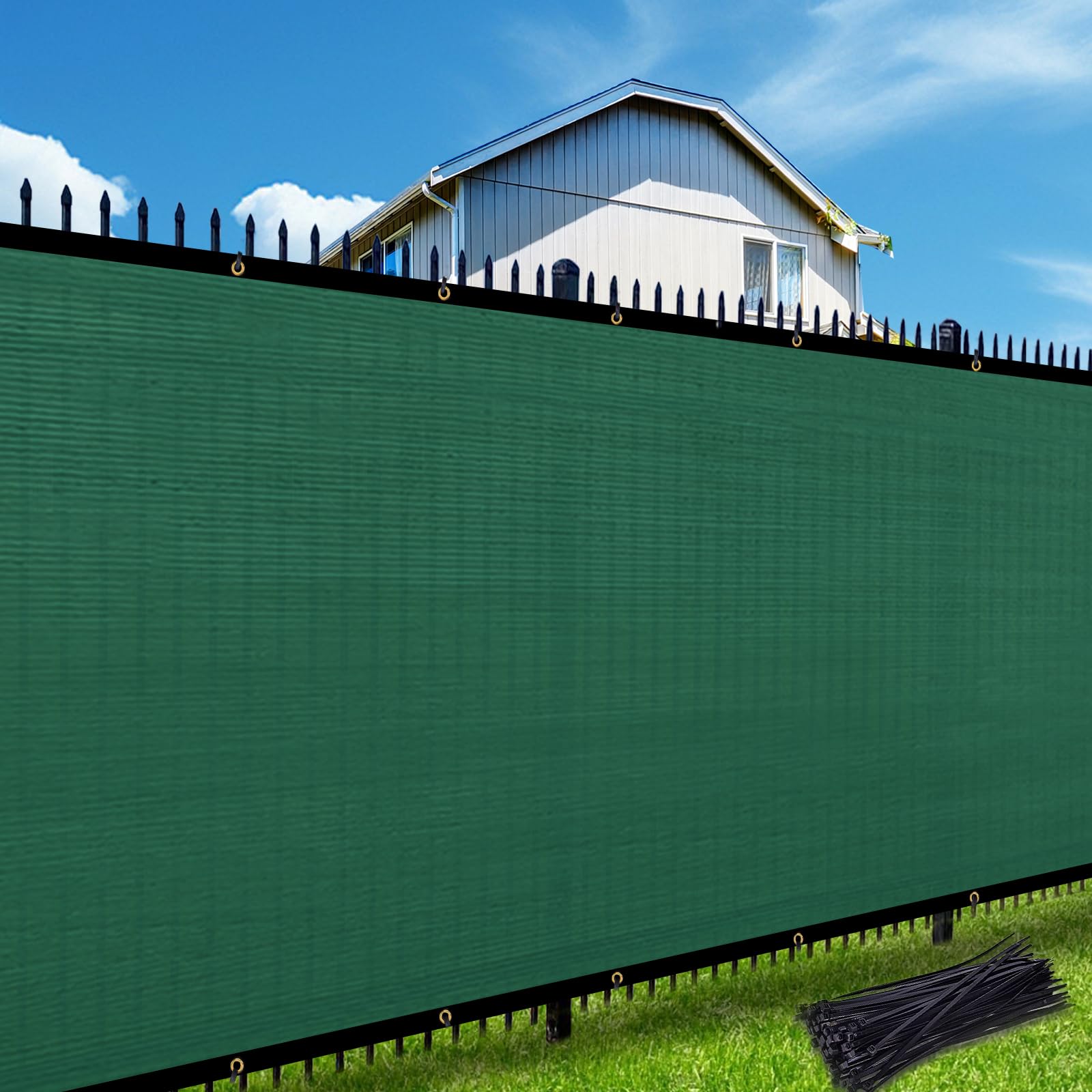 Snapklik.com : Artpuch Fence Privacy Screen 8x50 Dark Green Heavy Duty ...