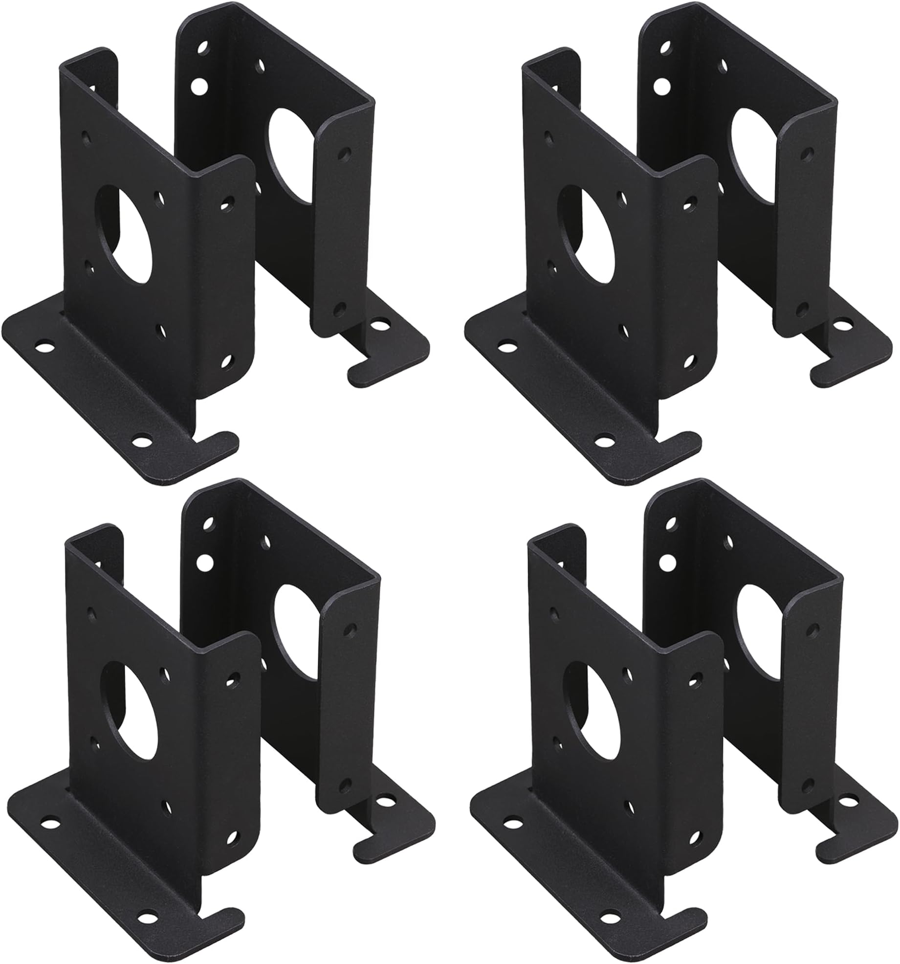 Wpbhk 8Pcs Adjustable 4x4 Fence Post Anchor Base Brackets Floor Flange ...