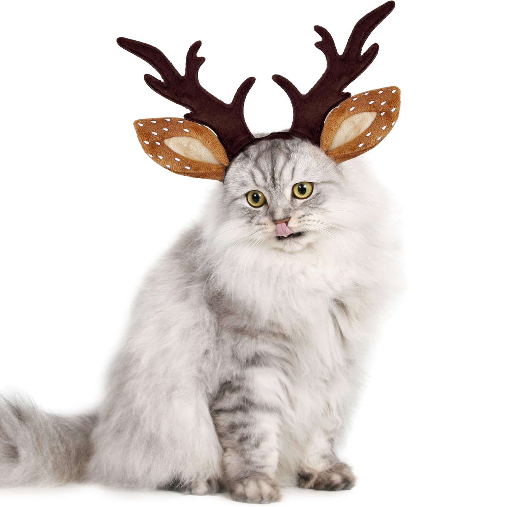 Amazon.com : KUDES Dog Cat Christmas Reindeer Antlers Headband Classic ...