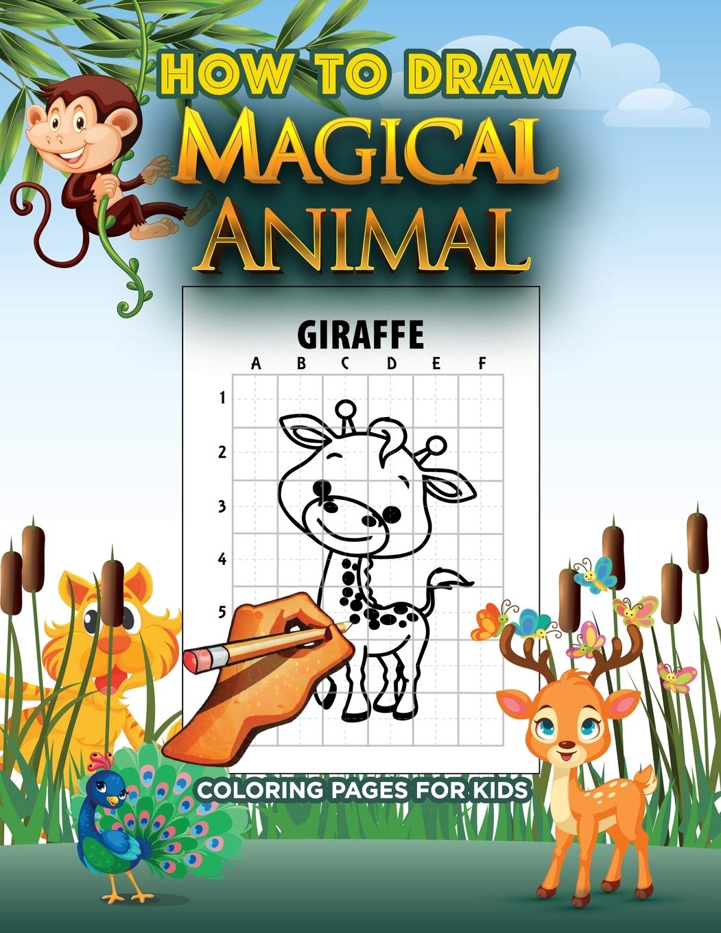 How To Draw Magical Animal Coloring Pages For Kids A Step | Desertcart GB
