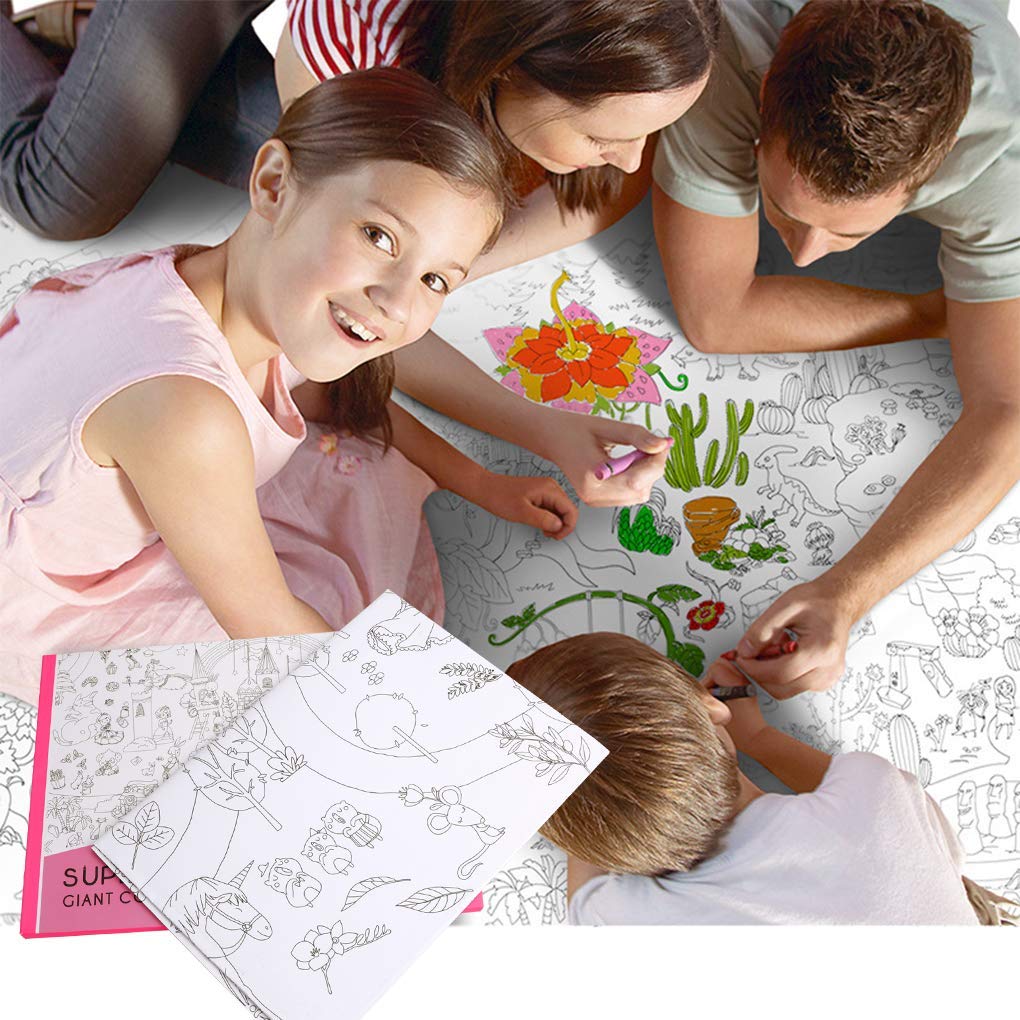 Buy Giant Coloring Doddle Princess Garden Coloring Pad (45 X 31 Inches ...