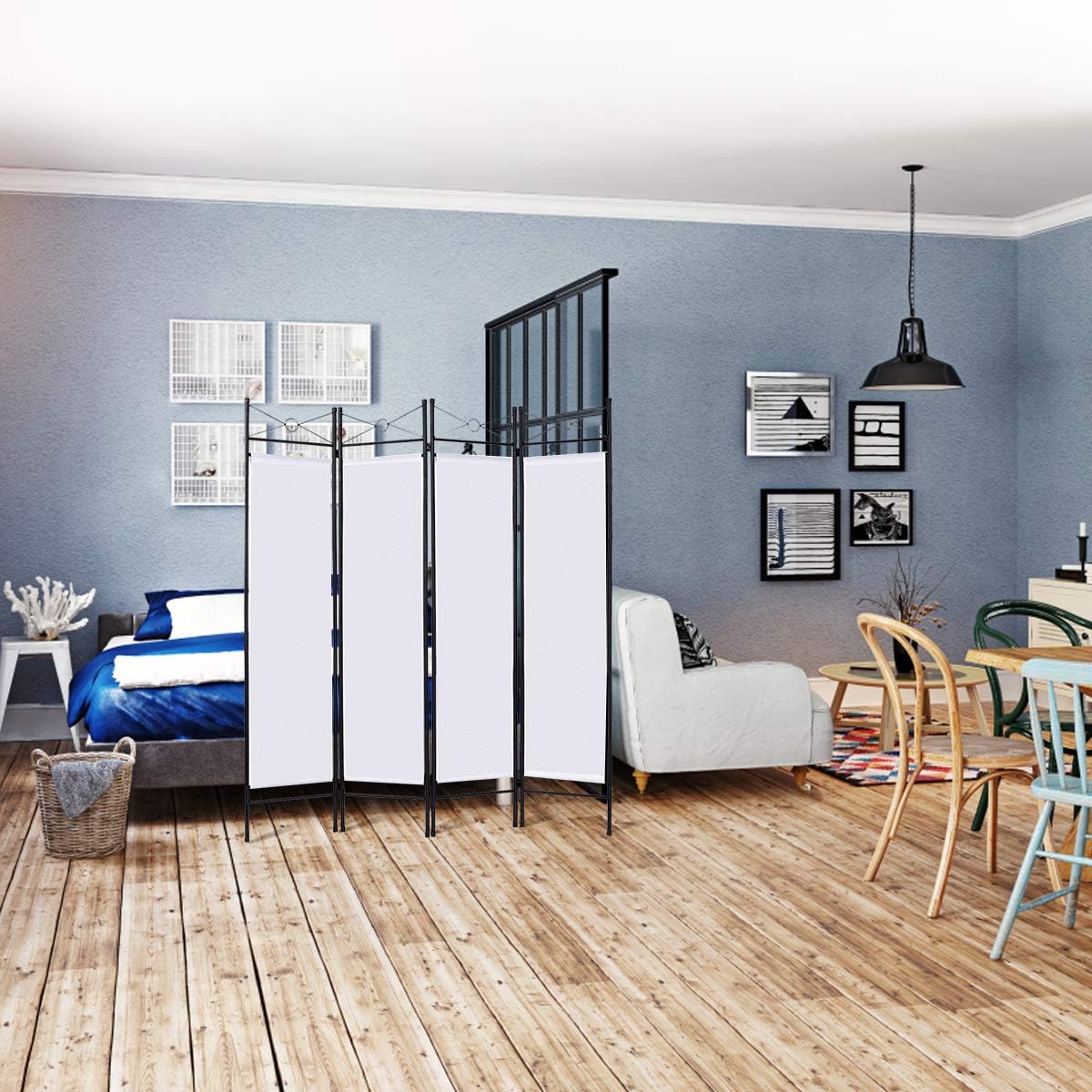 Biombo Giantex de cuatro paneles para privacidad en el hogar o la ...