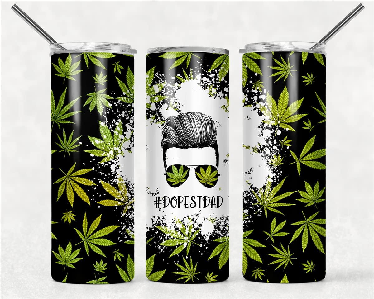 Weed Tumblr Cups Dopest Dad Marijuana Daddy Personalized Weed