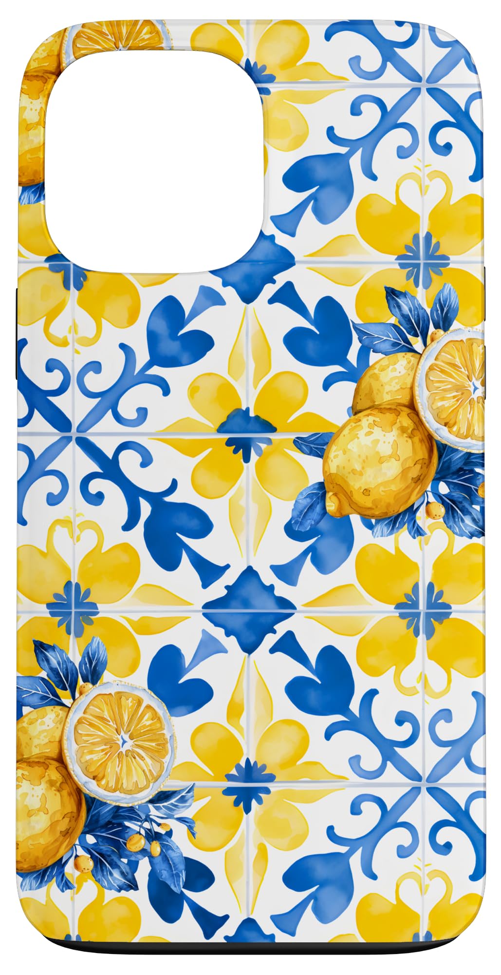 iPhone 13 Pro Max Majolica Tiles Amalfi Lemons Mediterranean Lemon Case ...