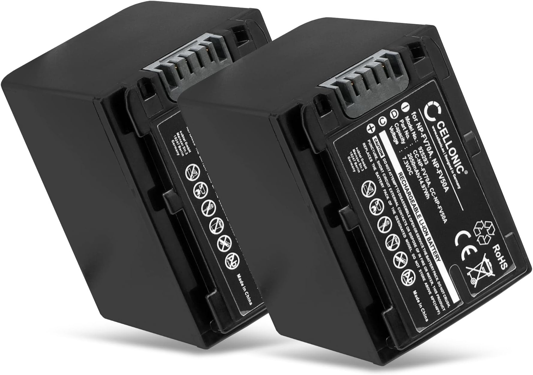 2x CELLONIC® NP-FV100A NP-FV70A NP-FV90A NP-FV50A Battery Replacement for Sony FDR-AX100 FDR ...