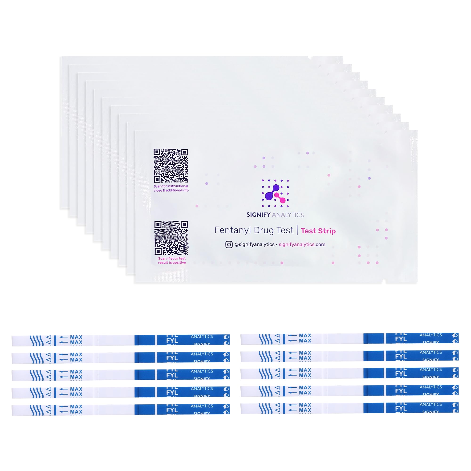 Buy Fentanyl Test Strips 10 Pack | Signify Analytics Highly Sensitive ...