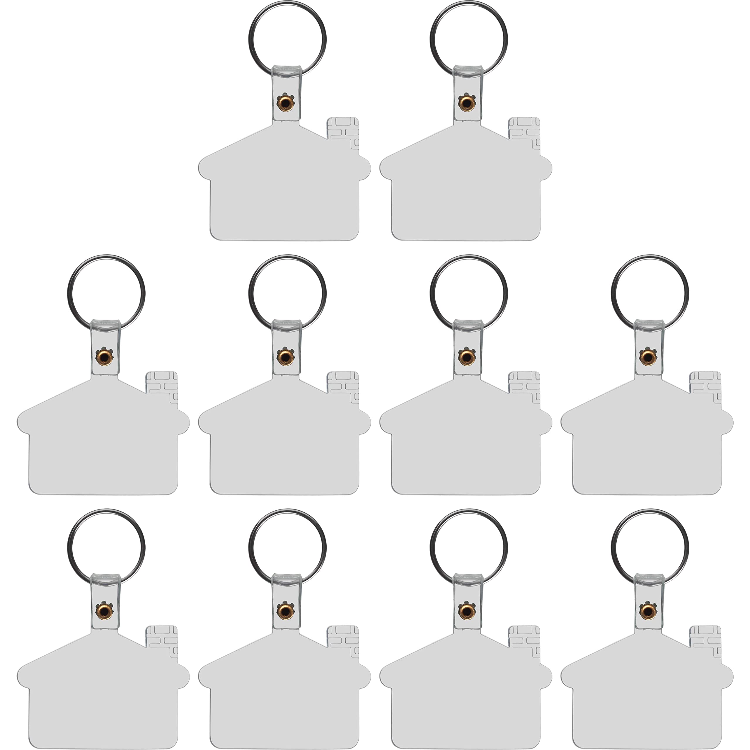 Amazon.com: DISCOUNT PROMOS Custom House Shaped Soft Key Tags Set of ...