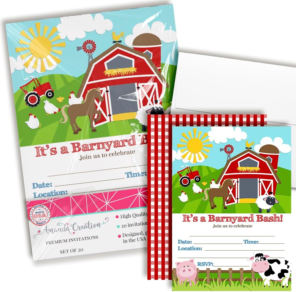 Amazon.com : Barnyard Bash Farm and Barn Themed Birthday Party ...