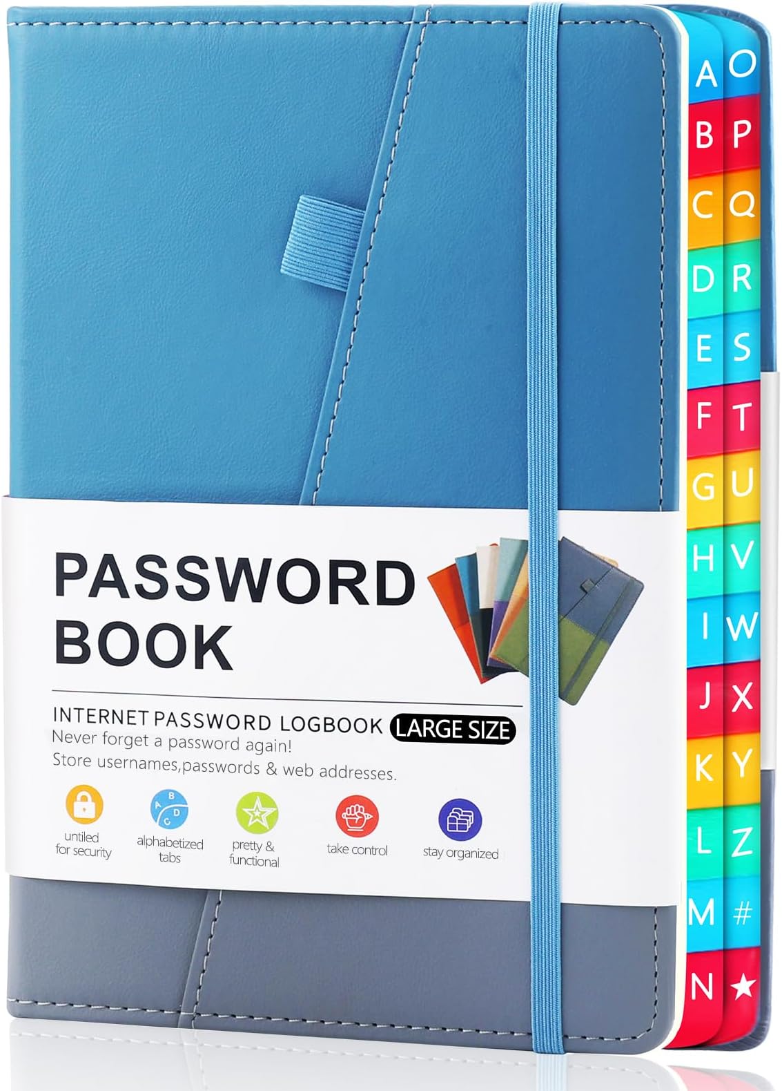 Amazon.com : hi!SCI Password Keeper Book with Colorful Alphabetical ...