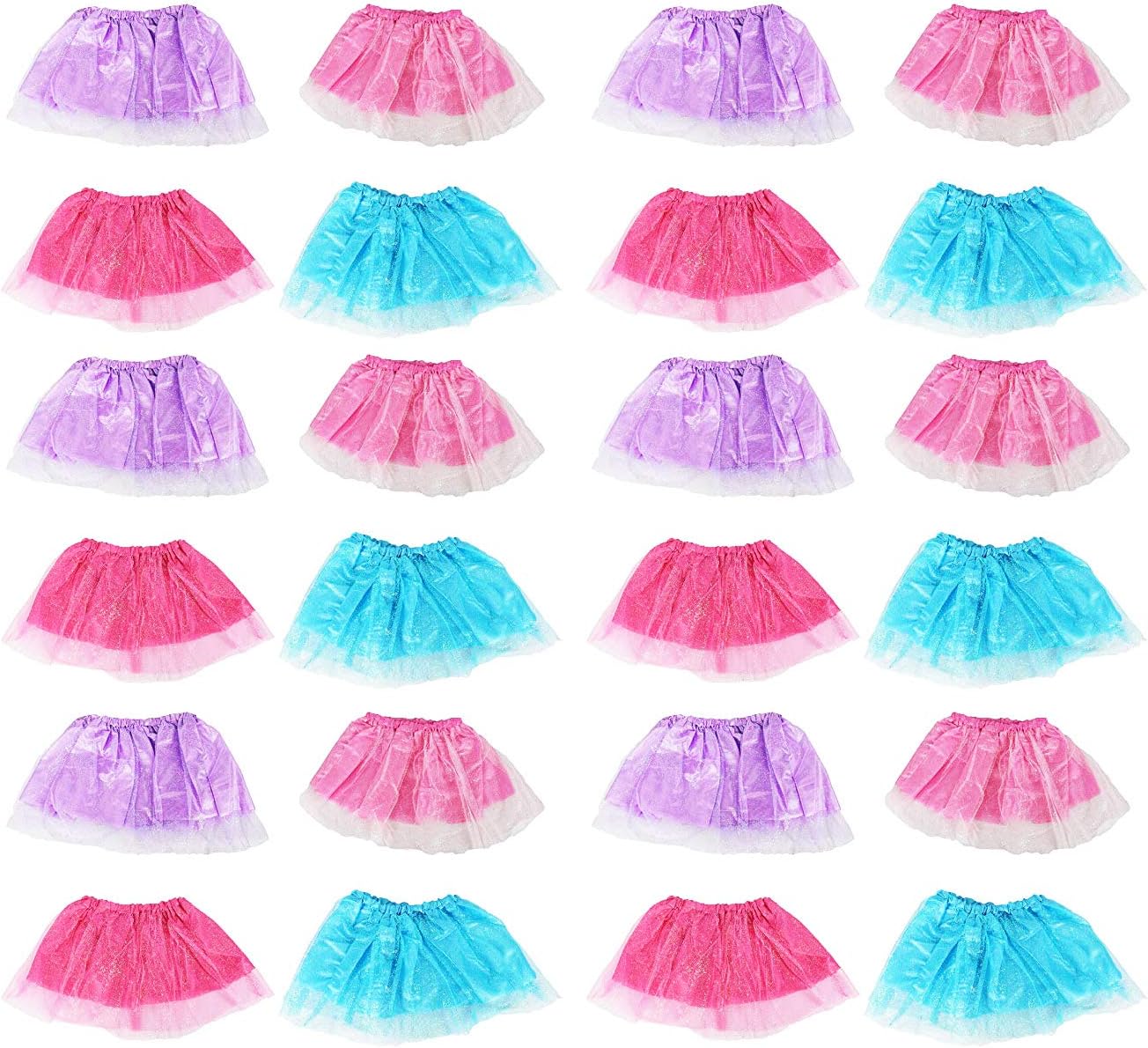 Amazon.com: Set of 24 Assorted Costume Glitter Tutus! Fairy Tutu's ...