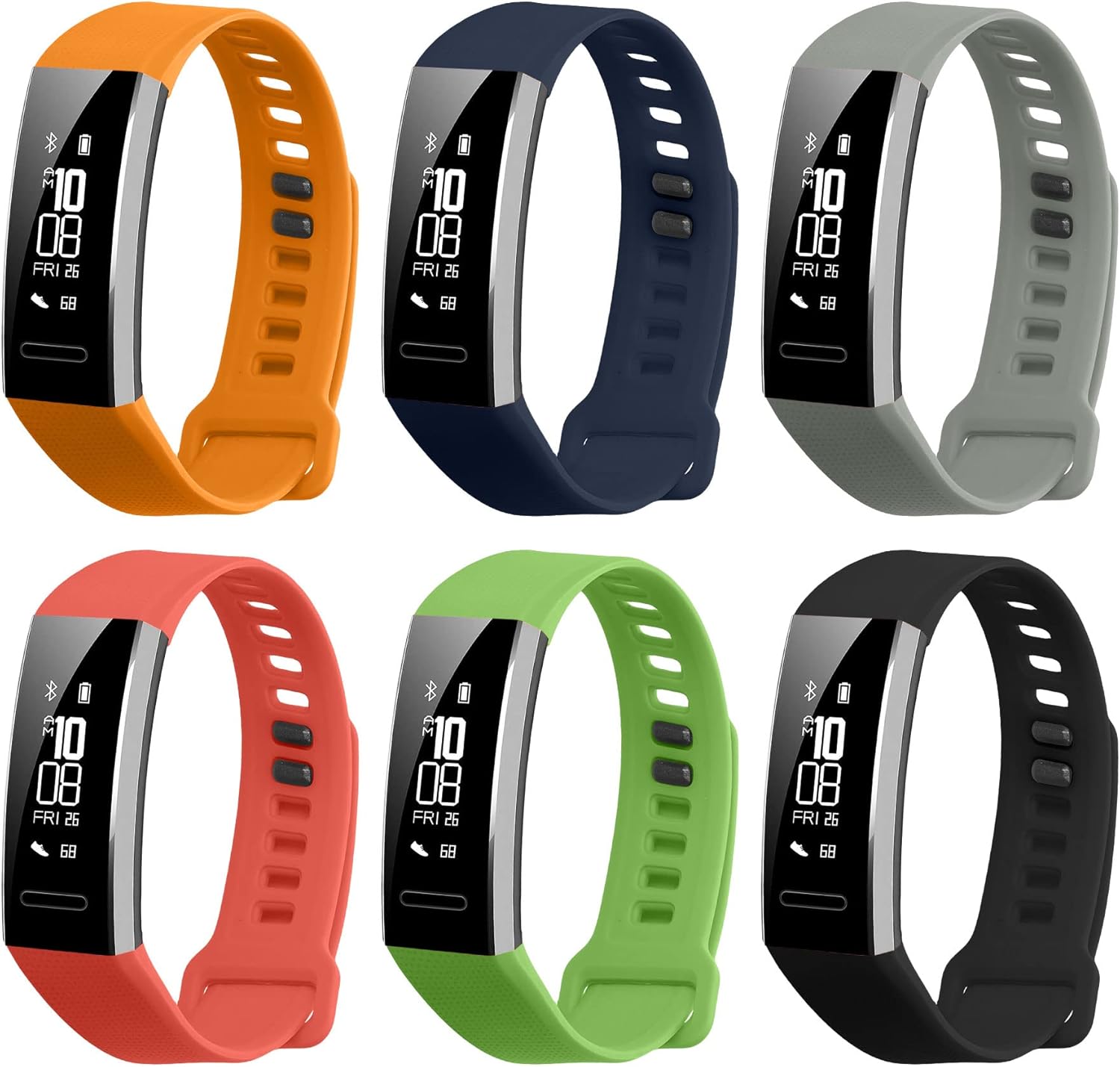 kwmobile 6X Sportarmband kompatibel mit Huawei Band 2 / Band 2 Pro ...