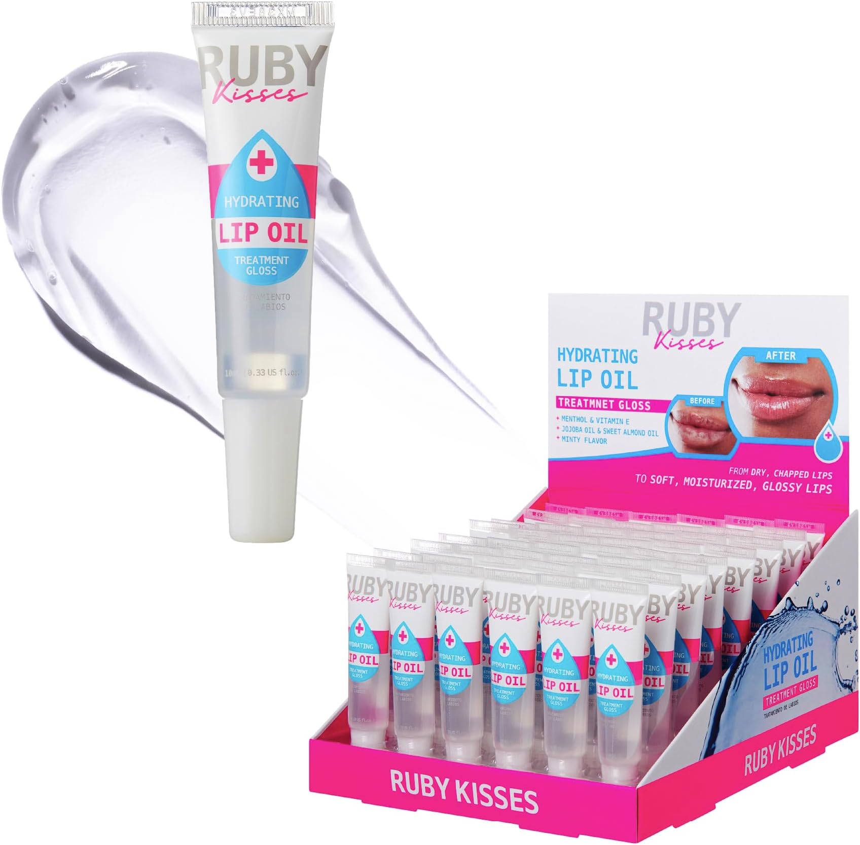Amazon.com : Ruby Kisses Hydrating Lip Oil Display Set (48 PCS ...