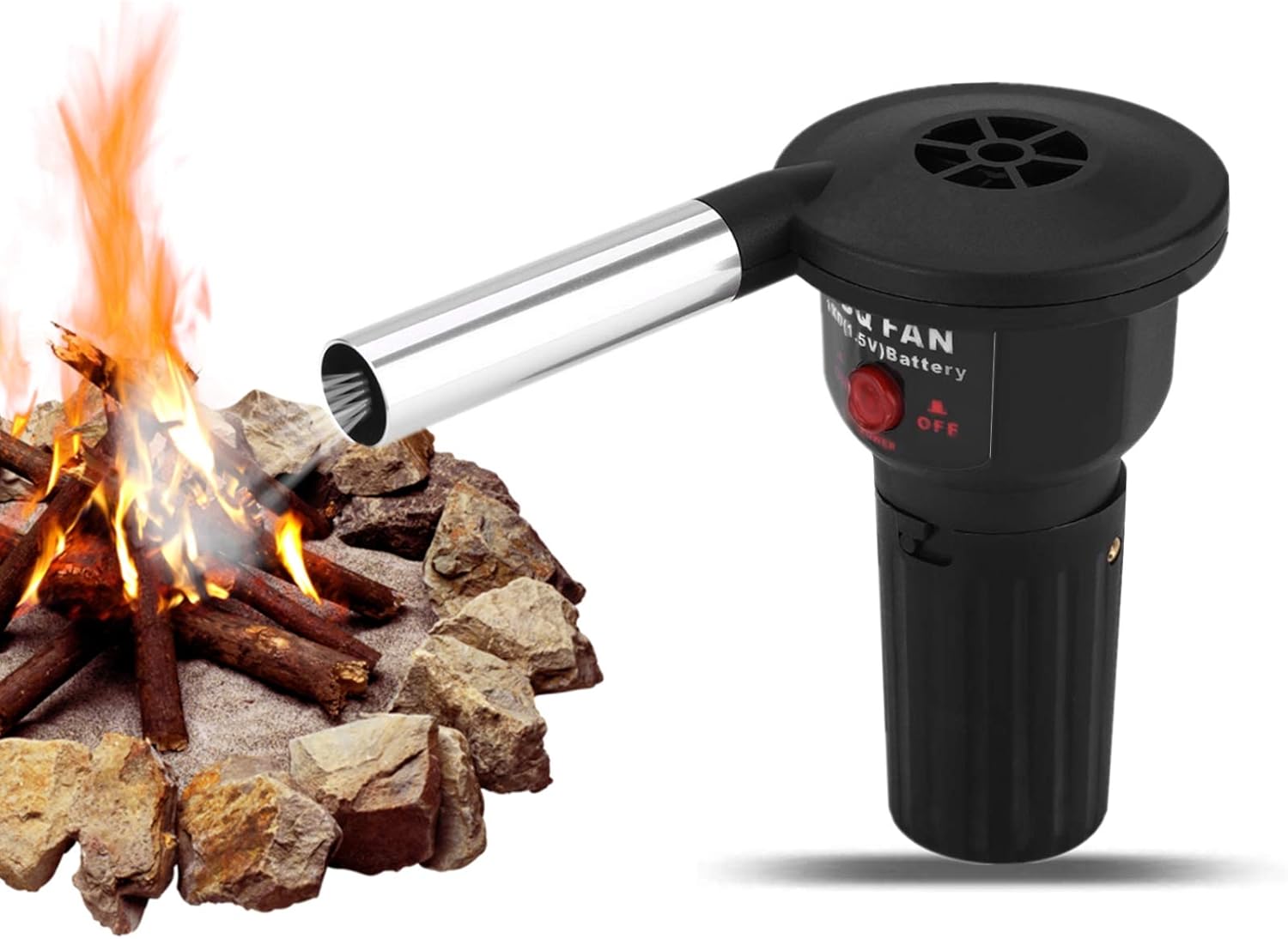 Dioche Air Blower, Electric Portable Fire Blower Grill Fire Starter ...