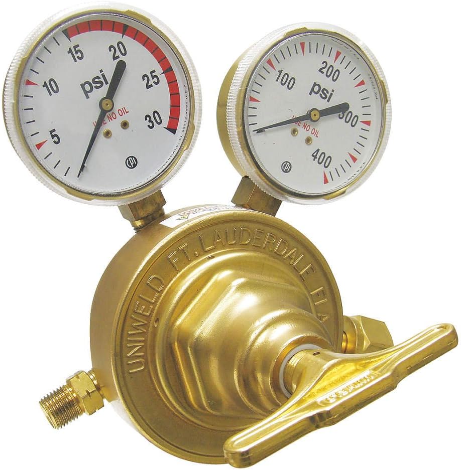 Uniweld RV8011 Acetylene Regulator with Gauges - Welding Gas Regulators ...