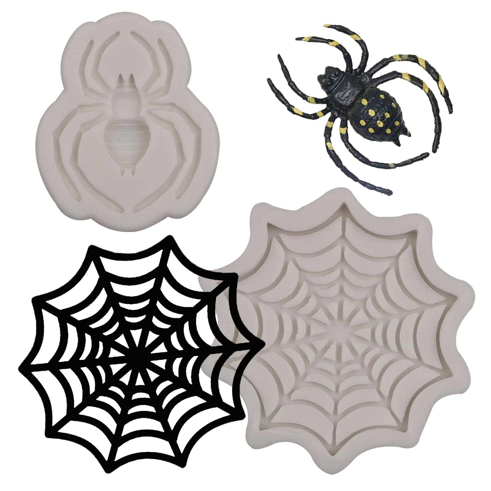 Amazon.com: Spider Silicone Resin Molds Spider Web Cake Decorating ...