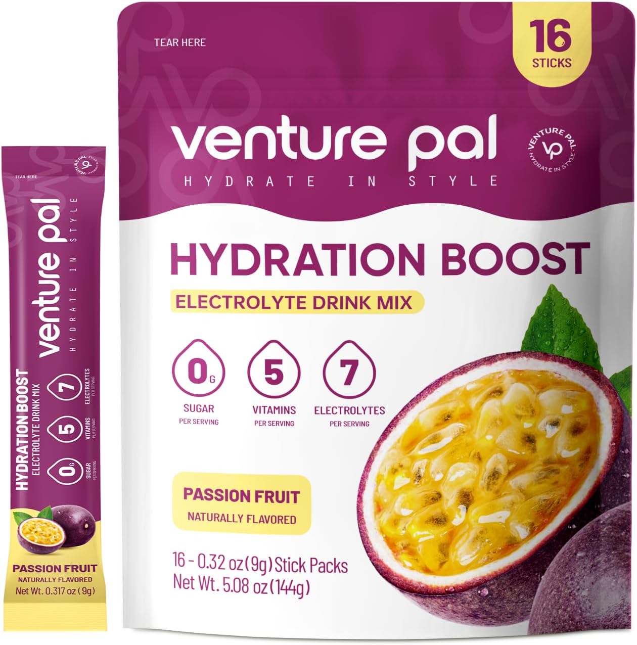 Amazon.com: Venture Pal Sugar Free Electrolyte Powder Packets - Liquid ...