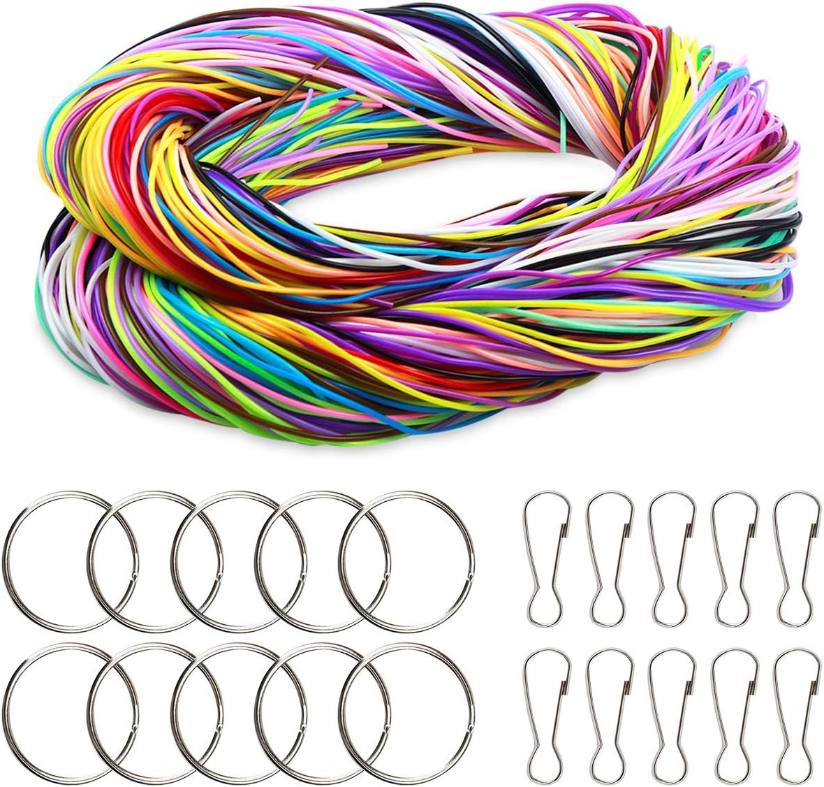 Plastic Lacing Strings, 200 Pieces DIY Handmade Craft Gimp Lacing Cord ...