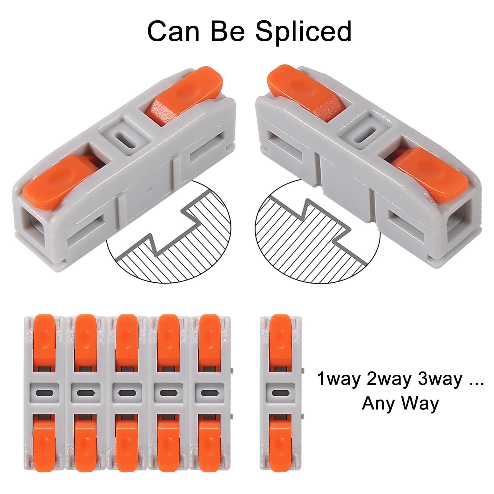 Snapklik.com : Wire Connectors 50PCS, Mini Quick Lever Wire Connectors ...