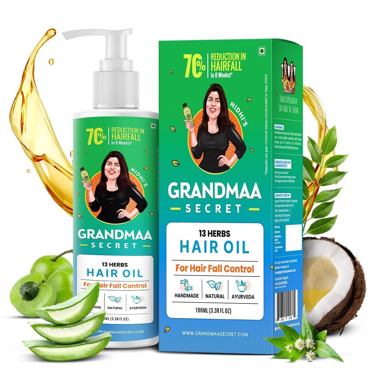 Amazon.com: GRANDMA SECRET'S 13 Herbs Hair Oil Handmade Natural Hair ...