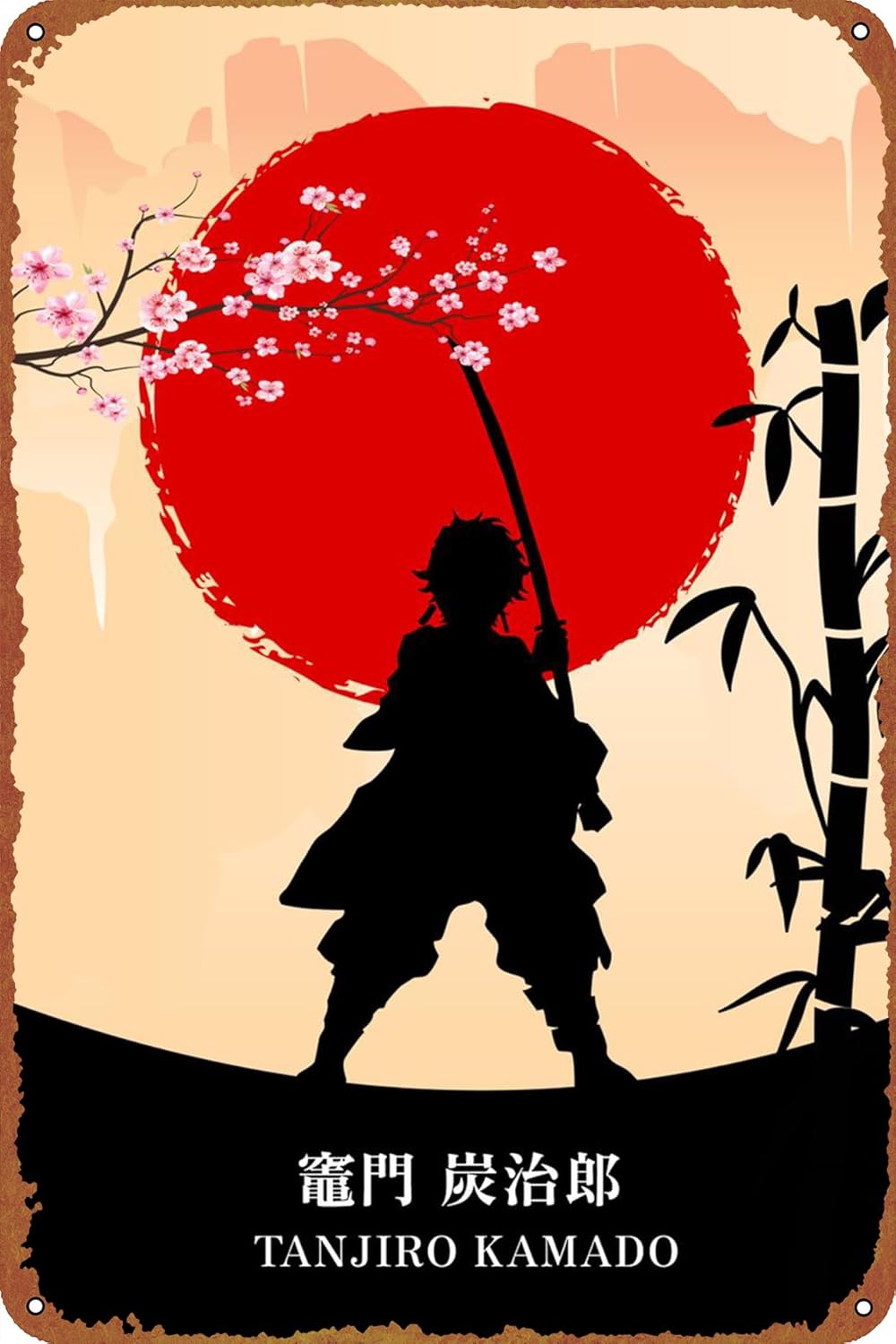 Amazon.com : Tanjiro Kamado Anime Poster Tin Sign Cafe bar Home Wall ...