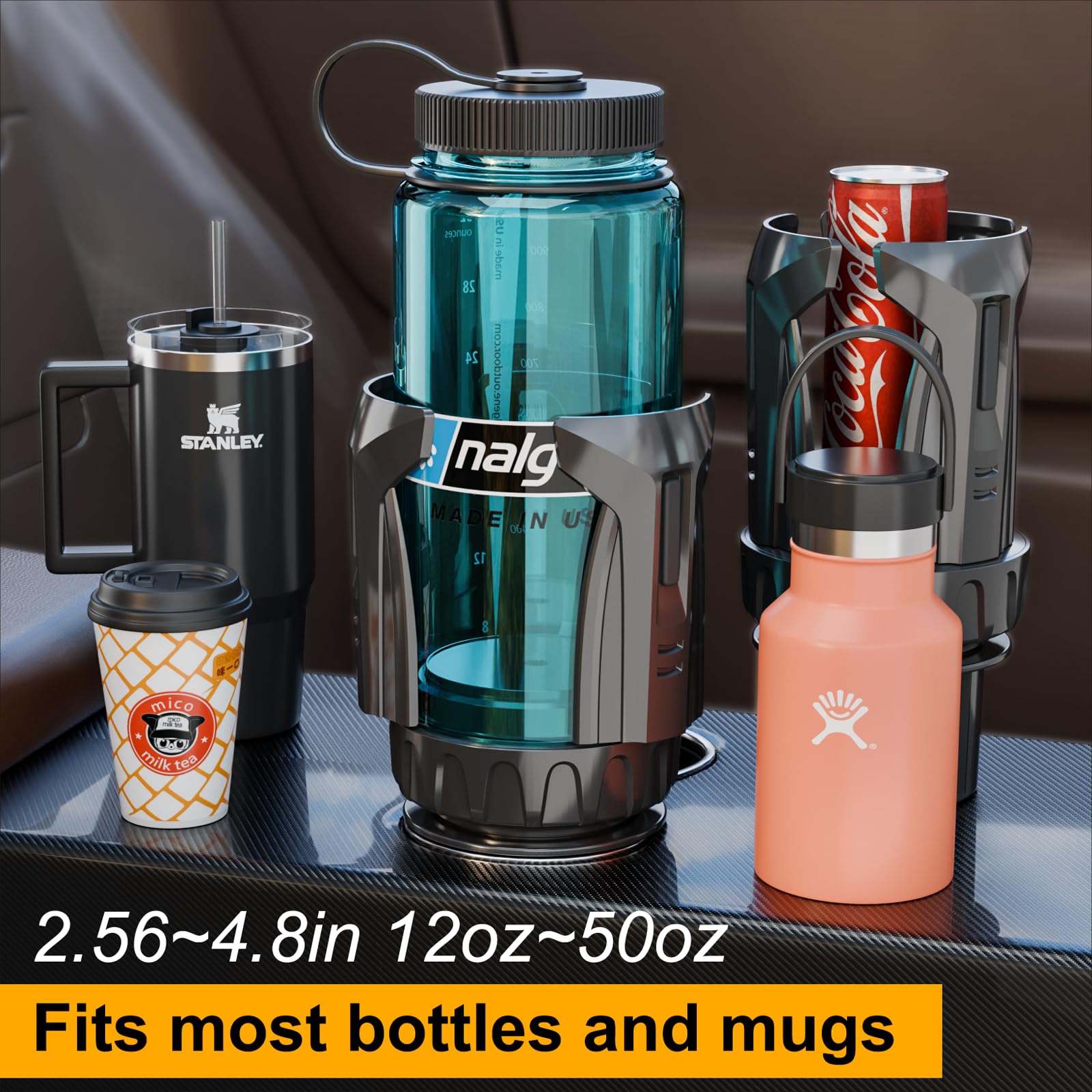 Snapklik.com : Cup Holder Expander, 2 Pack Car Automatic Holder ...