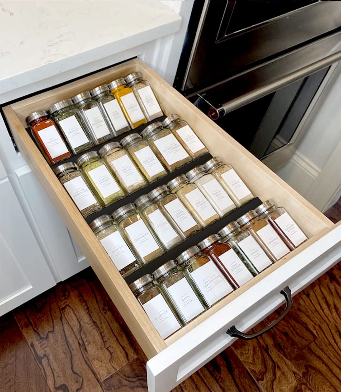 Delavala Acrylic Spice Rack Tray, Spice Rack Drawer Organizer Insert ...