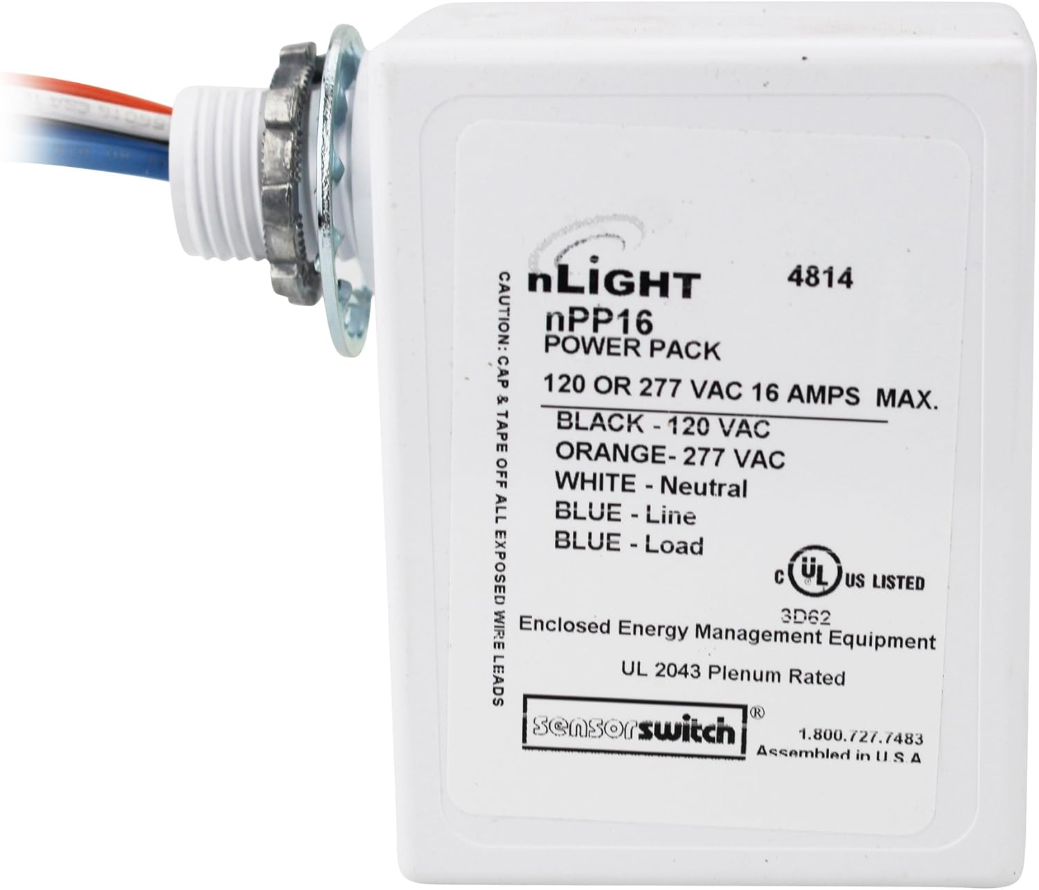 Sensor Switch Lighting Acuity NPP16 nLight Power Pack 120/277/347 Volt ...