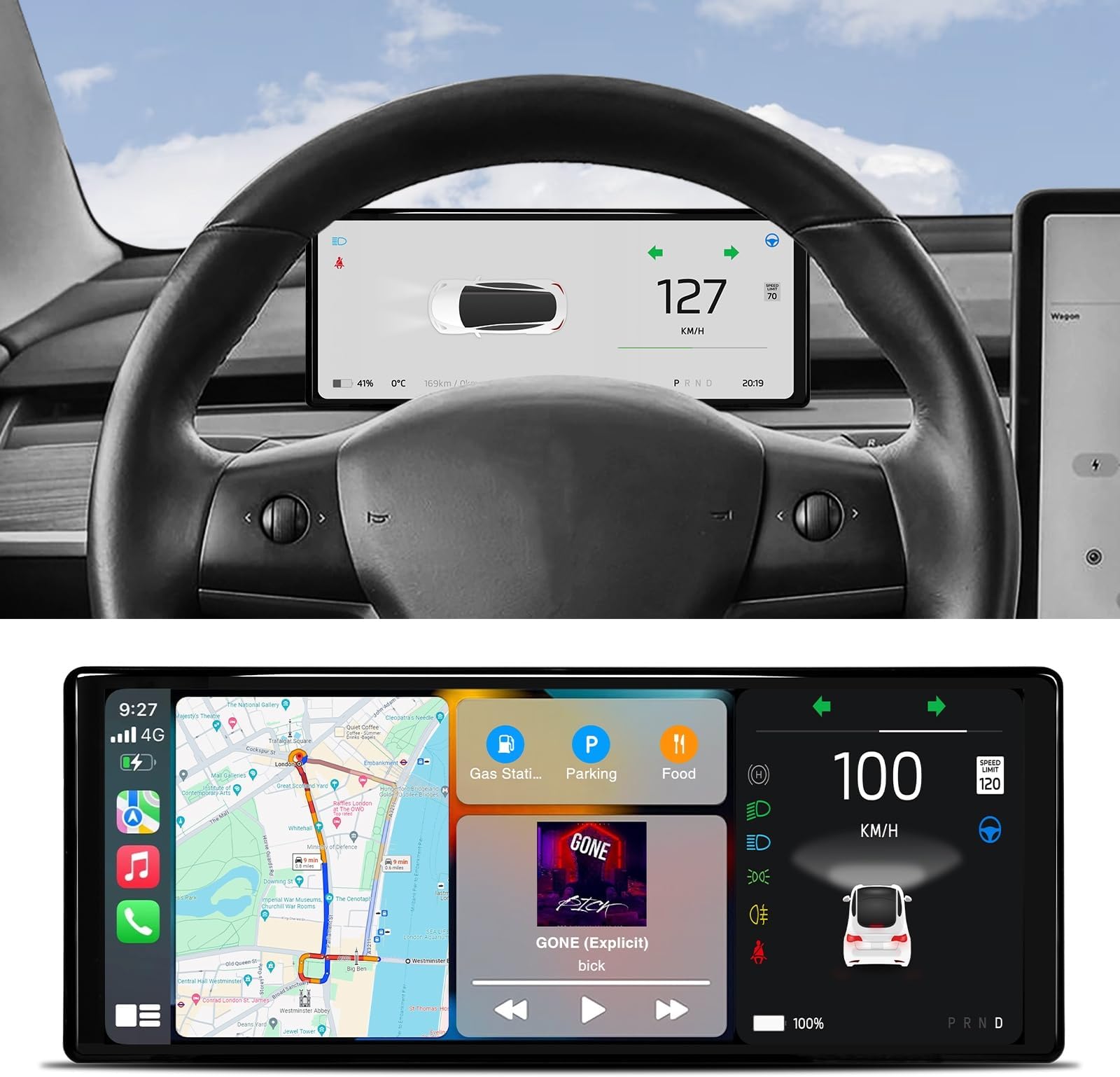 Amazon.com: THEVRSE 8 Inch Interactive Dual Screen Headrest System for ...
