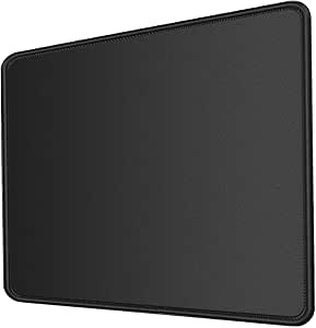 YUANCOX Pure Black Mouse Mat 350x300x3 mm Thick Anti-slip Rubber Base ...