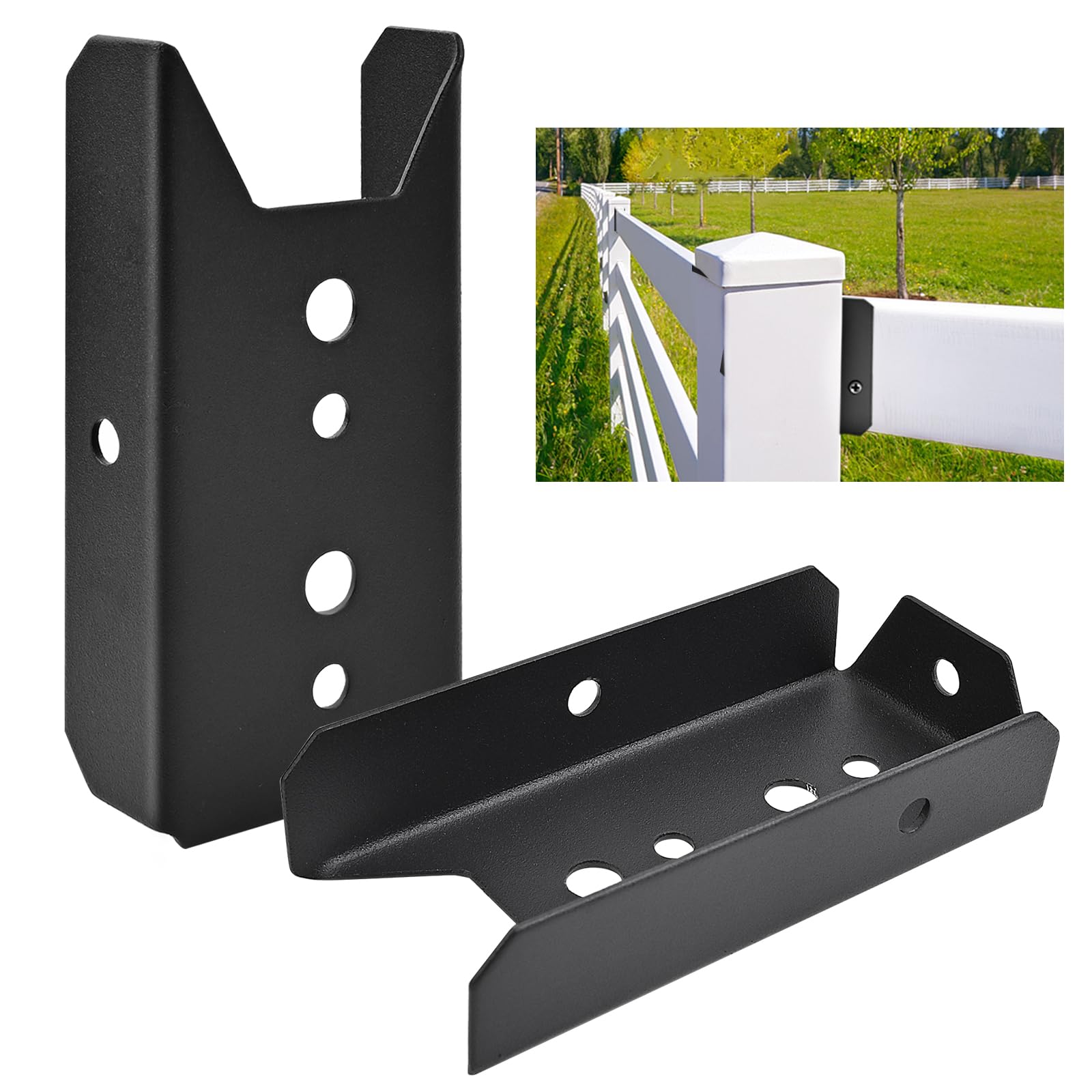 Amazon.com: LukLoy 2x4 Brackets for Wood Rail, 50 Pack Black Deck ...