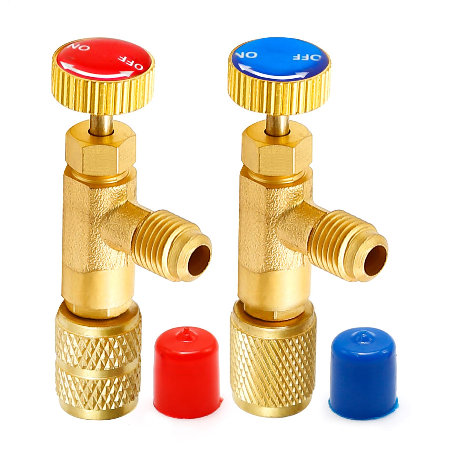 Amazon.com: Hoypeyfiy 2Pcs Refrigerant Charging Valve,R12 R410 Safety ...