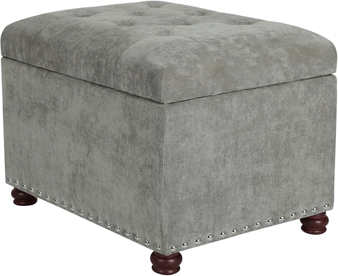 Amazon.com: Joveco Storage Ottoman Foot Rest Stool, 24" Velvet ...