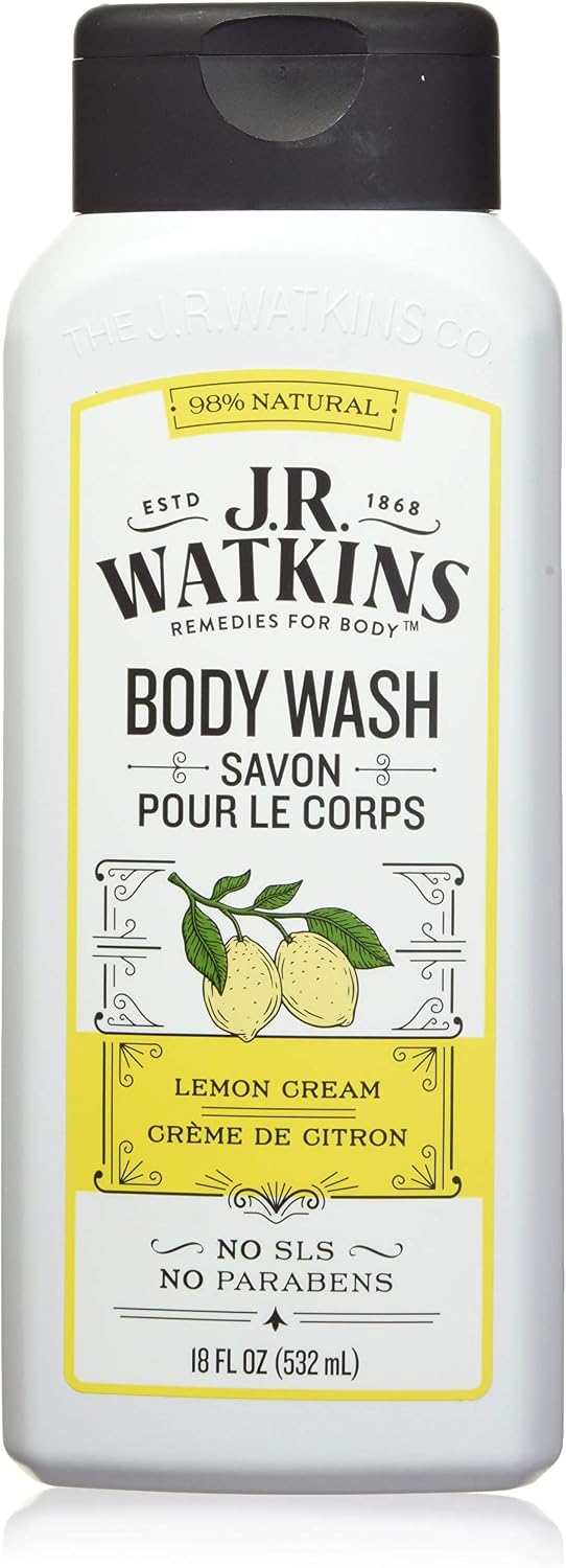 Amazon.com: J.R. Watkins Daily Moisturizing Lemon Cream Body Wash, 18 ...