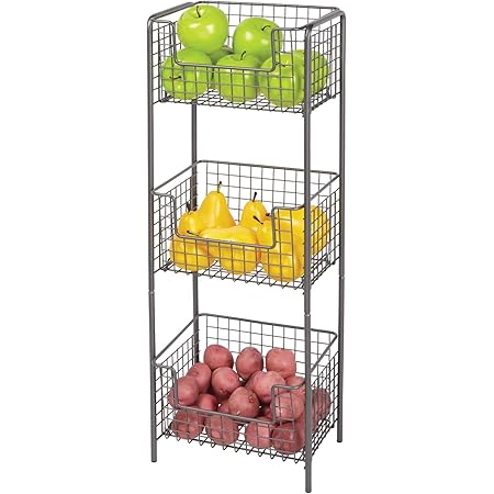 Amazon.com: mDesign Steel Freestanding Storage Organizer Tower Rack ...