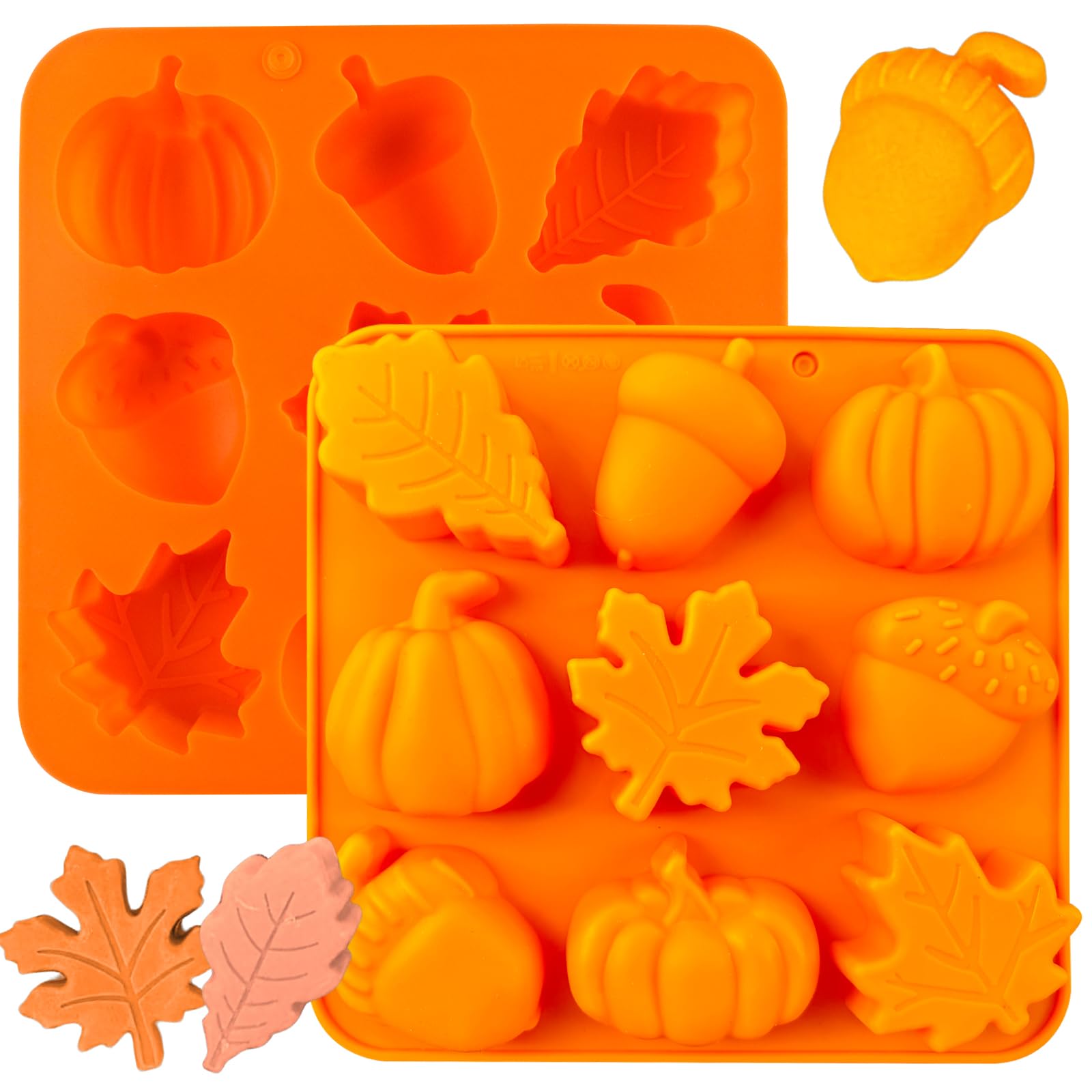 Snapklik.com : Pumpkin Molds Silicone Thanksgiving Fall Mold Maple Leaf ...