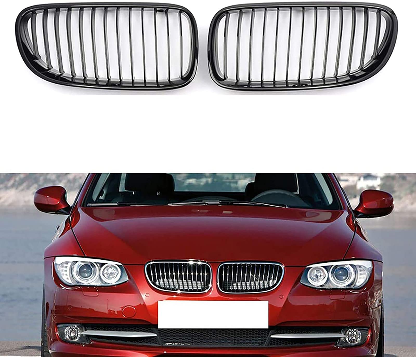 Buy Abs Front Bumper Grill Spoiler,For BMW 3Series E92/E93 LCI 2D Coupe ...