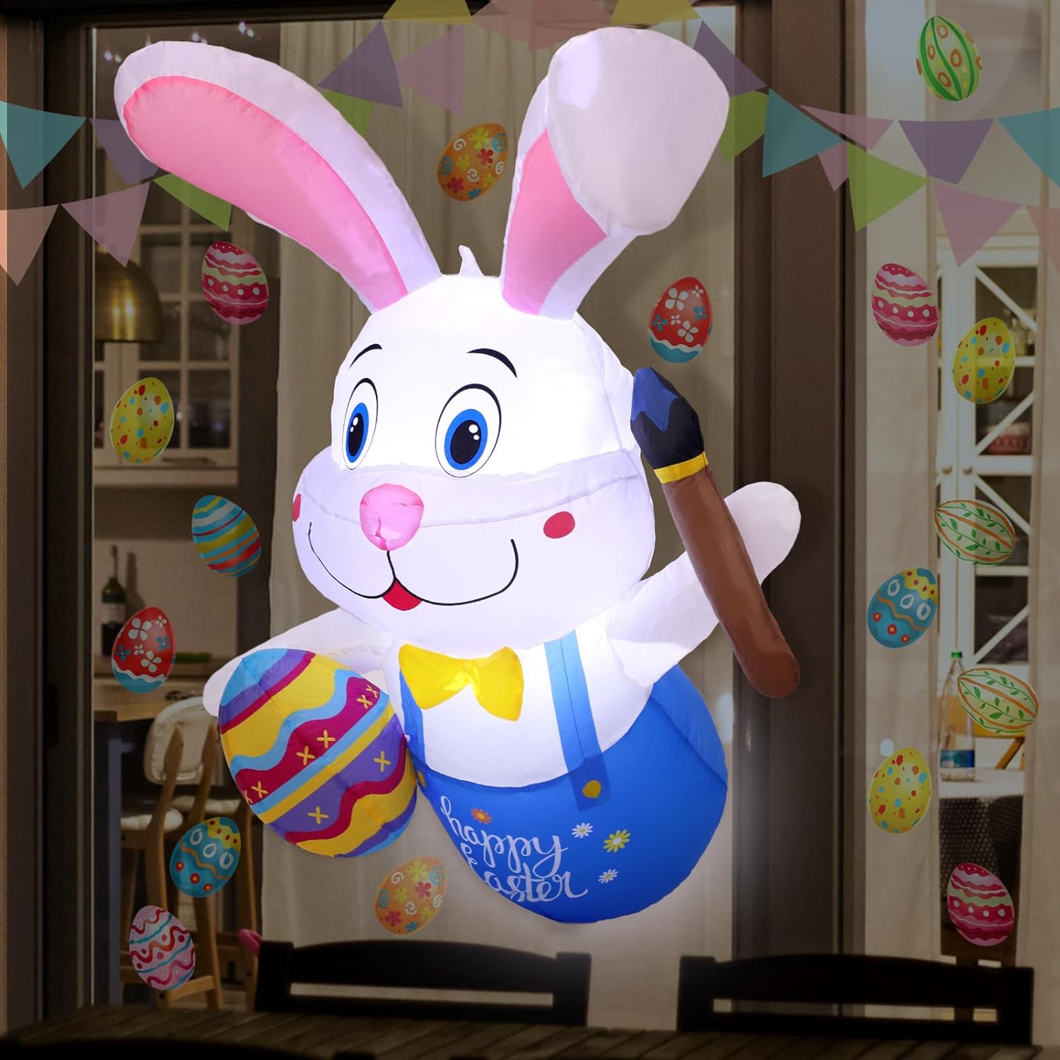 Amazon.com: 4 ft Easter Inflatable Outdoor Decorations Easter Window ...
