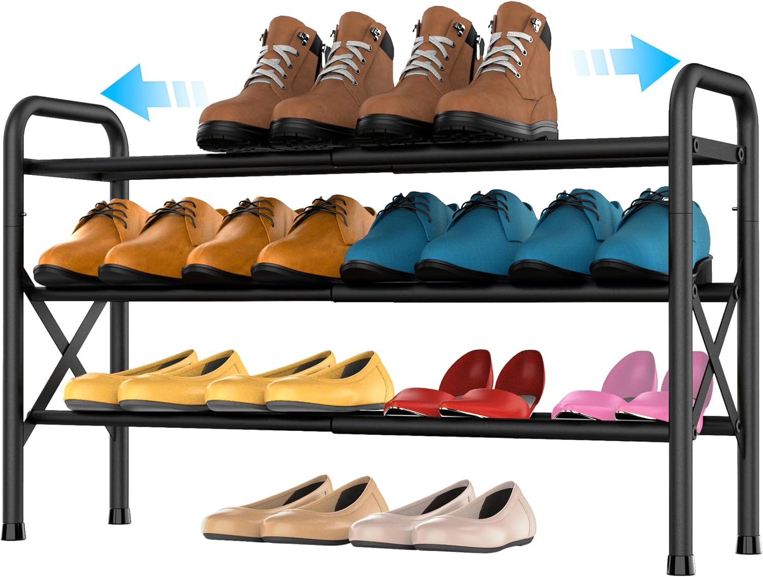 Amazon.com: YEASHEIN Shoe Rack for Front Door Entrance, Small Shoe ...