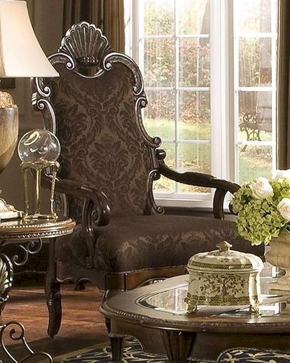 Amazon.com: AICO Accent Arm Chair Sovereign AI-57834-GDIVA-51 : Home ...