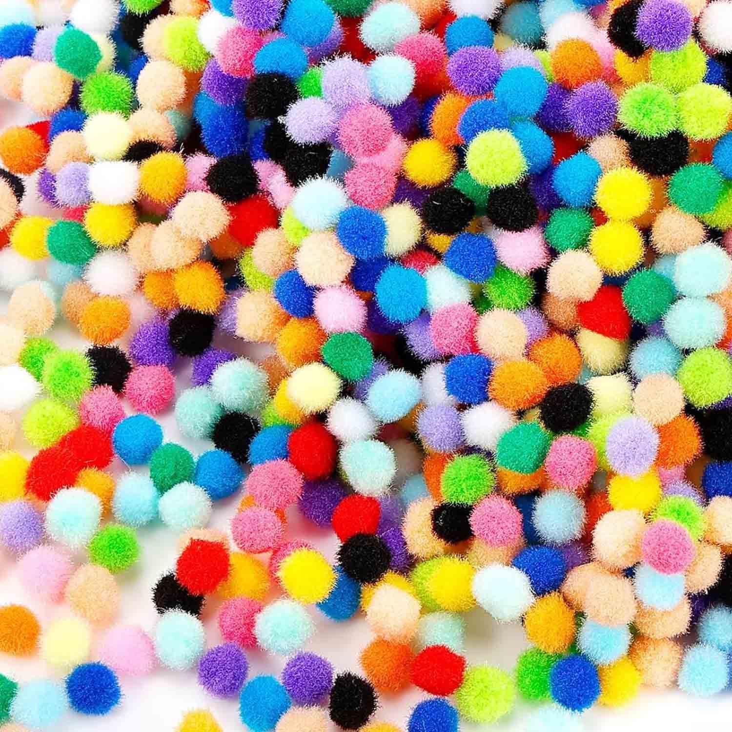 Pompons für Bastel- und Bastelbedarf, 500 Stück, 1,2 cm/ 0,5 Zoll ...