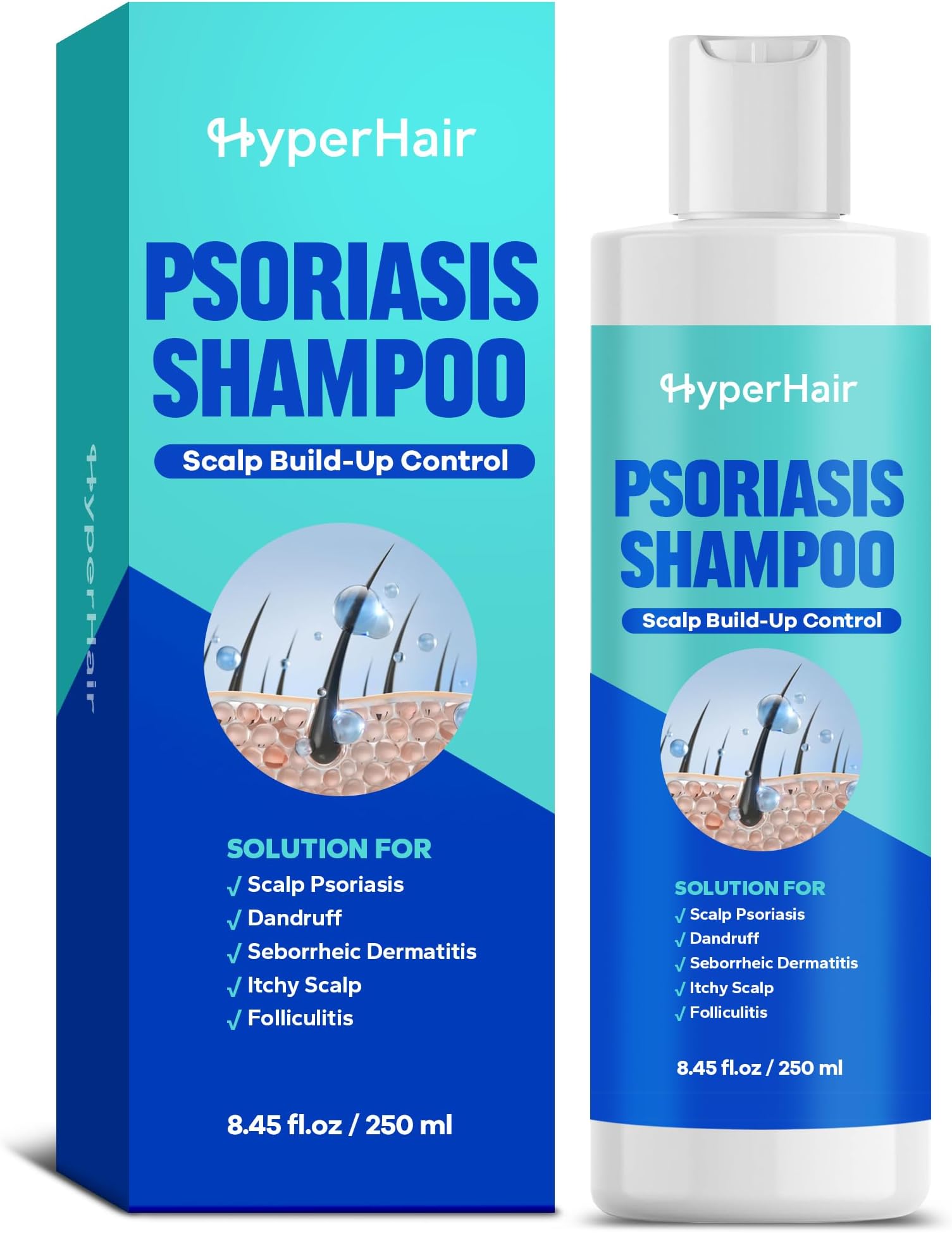 Amazon.com : HyperHair Psoriasis Shampoo (8.45 Fl Oz), Medicated ...